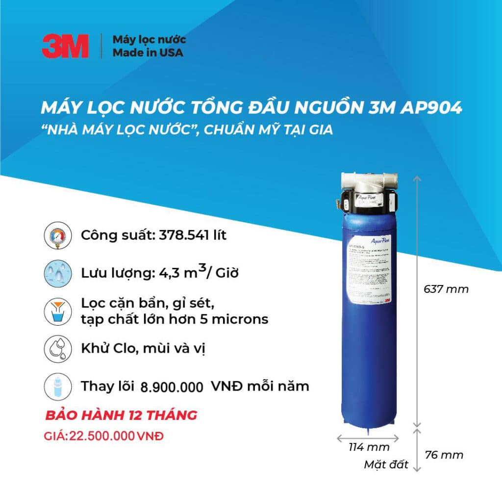 MÁY LỌC NƯỚC TỔNG 3M AP904 - LỌC NƯỚC 3M