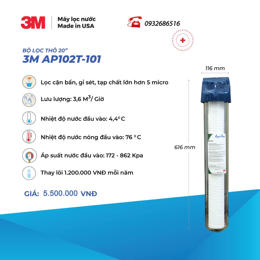 HỆ THỐNG LỌC TỔNG 3M AP904 VÀ 3M AP102T